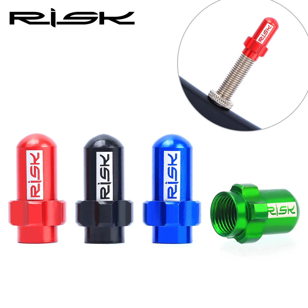 RISK 2pcs CNC Road Bicycle Wheel Valve Caps for Presta Schrader ...