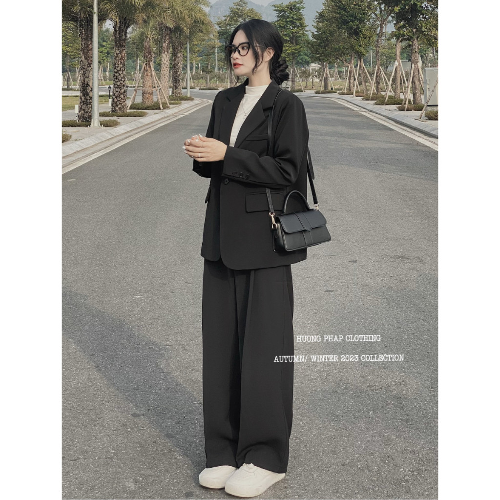 in stock Black BLAZER VEST SET WITH STAND-UP DOWN PANTS QC FORM TYPE 1 ...