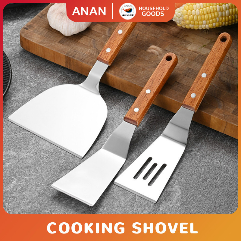 Stainless Steel Frying Spatula Pancake Tool Cooking Cake Teppanyaki ...