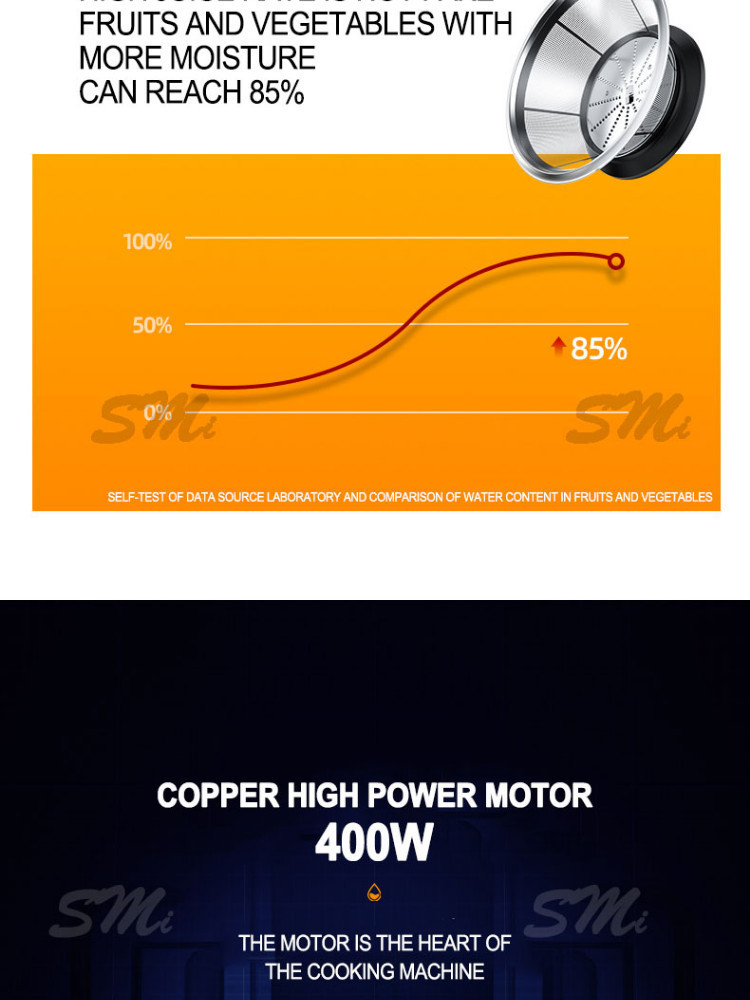 BOBI Electric fruit juicer stainless steel High quality Vegetable and ...