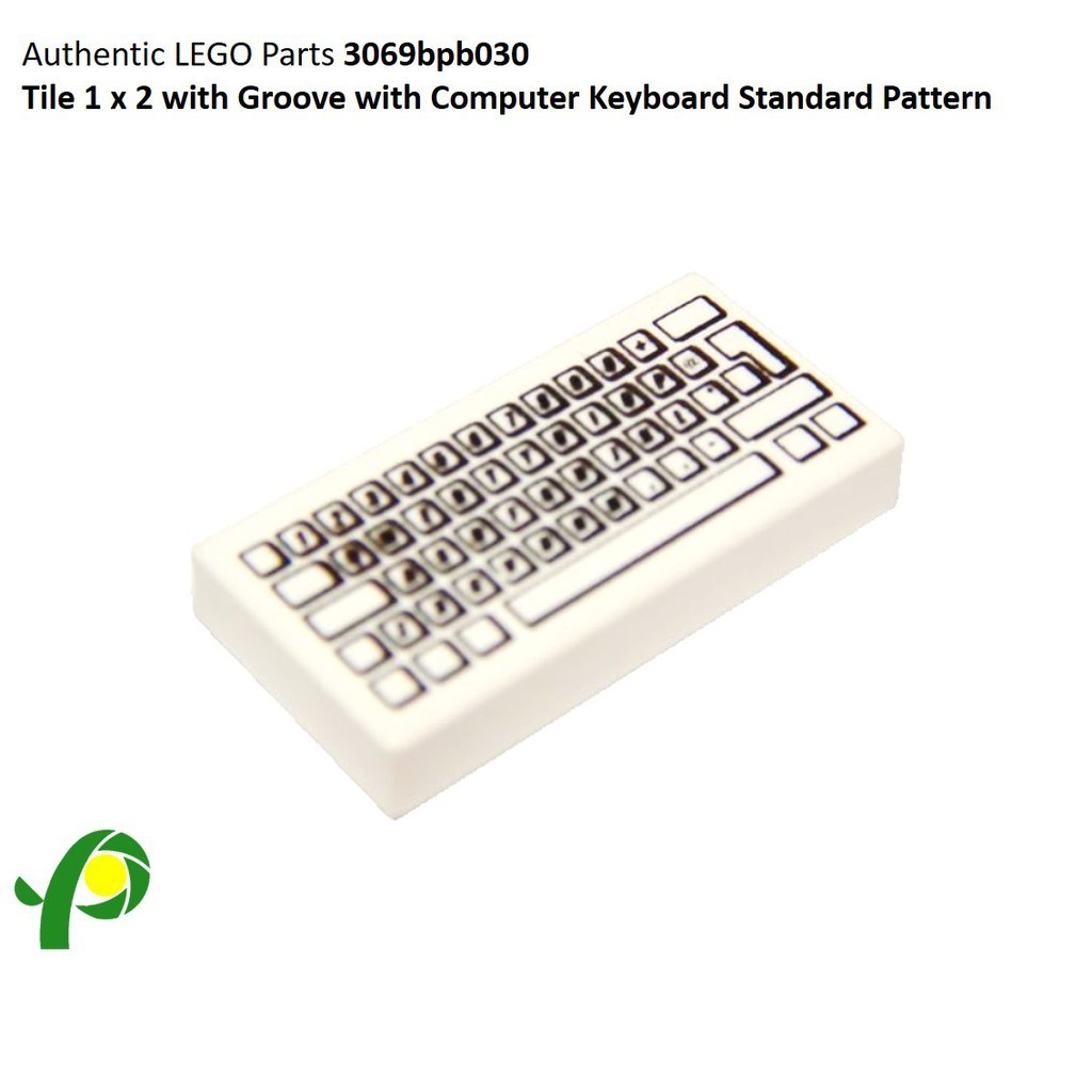 ☪ ⊕ ☼ LEGO Parts 3069bpb030 Tile 1x2 Computer Keyboard Standard Pattern Sold per piece Authentic ...