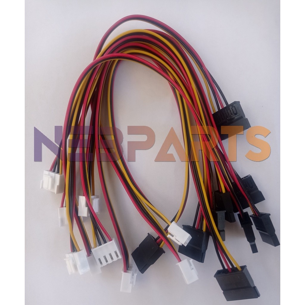 DVR SATA Power Cable For Hikvision DAHUA Mini VCR CCTV Hard Disk Power ...