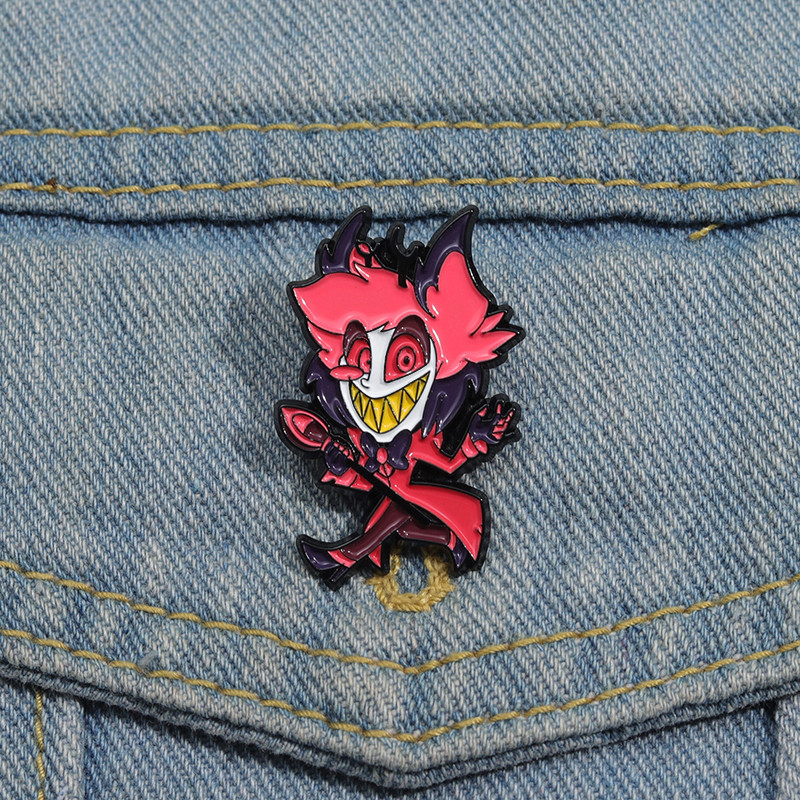 Anime Hazbin Hotel Brooch Cartoon Demon Hell Brooches Metal Pins Lapel ...
