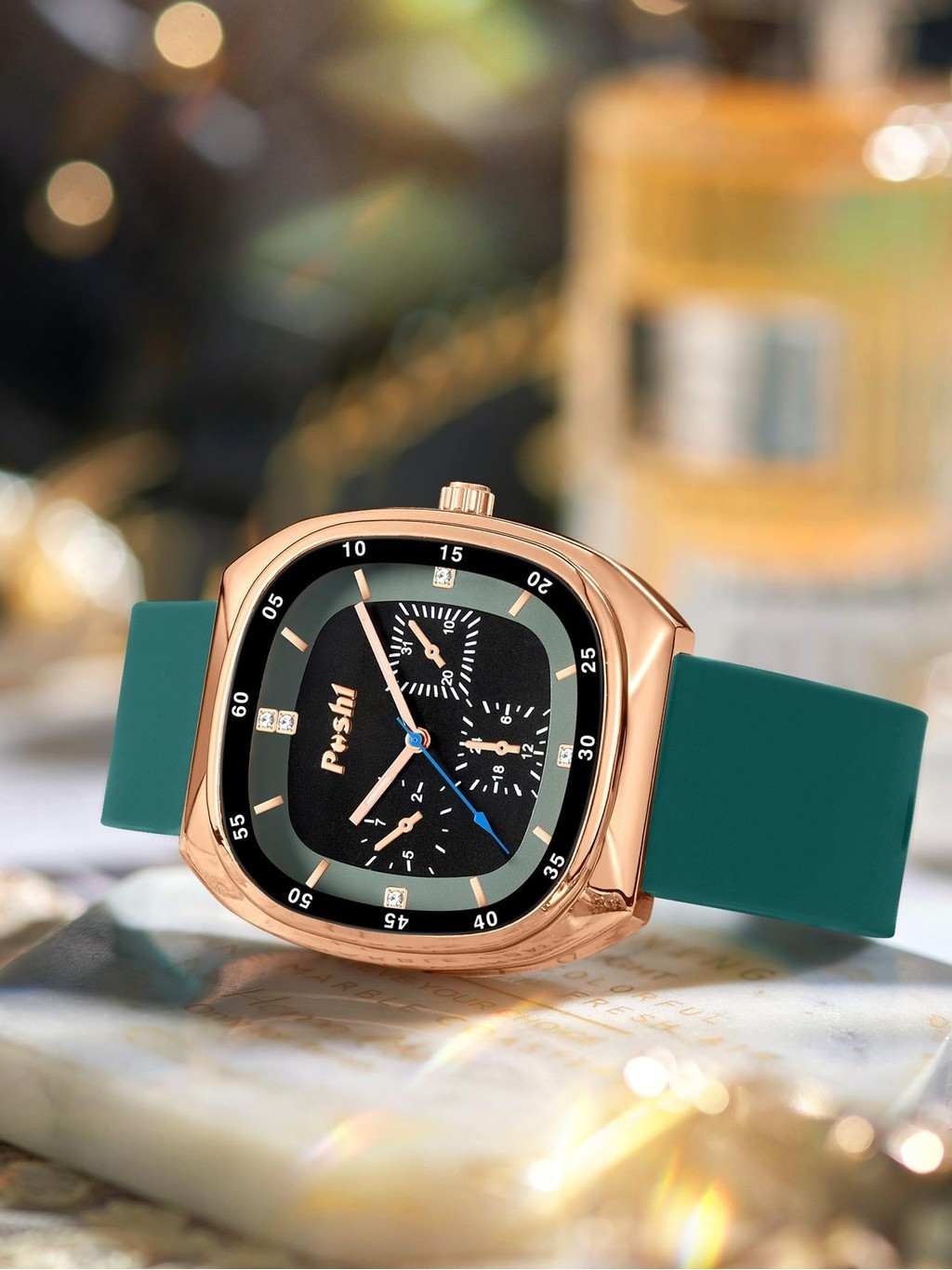 POSHI Original Luxury silicone strap Fashion Ladies Waterproof Watch ...