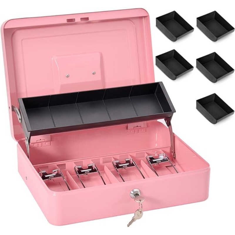 Cash Locking Box Tray Lock Na Ligtas Para Sa Storage Gamit Ang Key ...