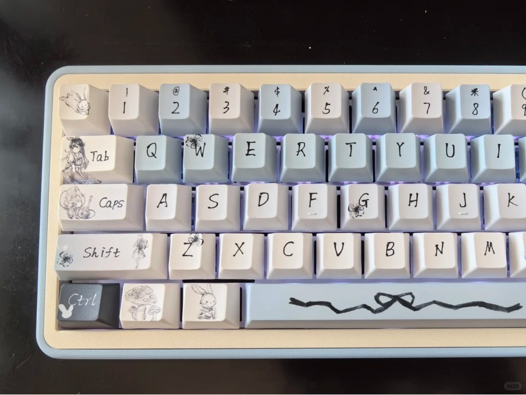 Ink Alice Keycap Cherry Profile PBT Five-sided Dye Sublimation 139 Keys ...