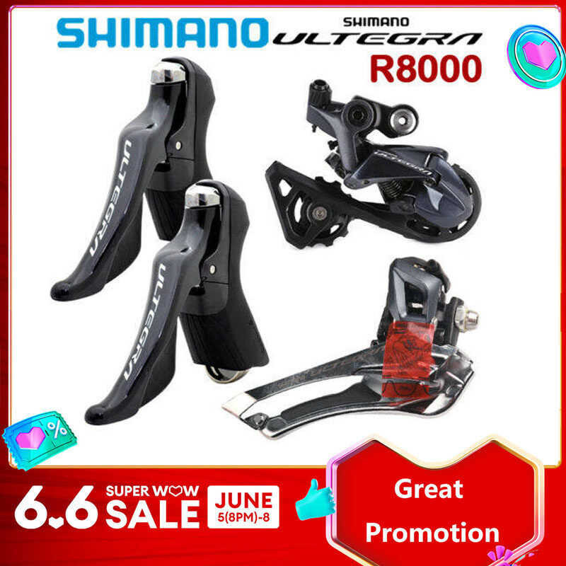 ULTEGRA R8000 Shimano 2X11 Speed Groupset Road Bike Trigger Shifter Front Rear Derailleur GS SS ...