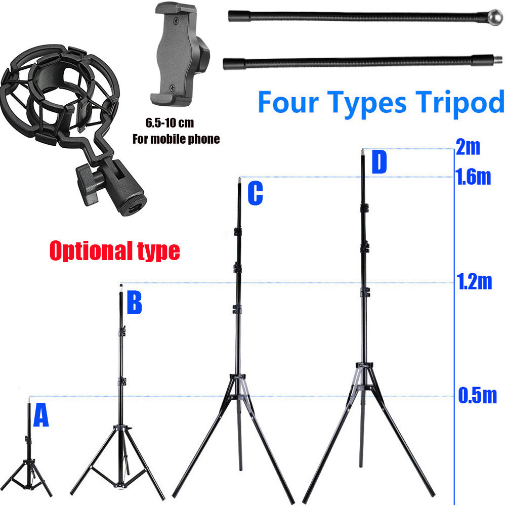 Cell Phone Live Stands Photo Tripod Microphone Holder Video Shooting ...