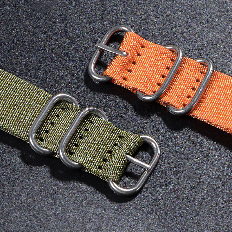 Universal Nylon NATO Watch Band 18mm 20mm 22mm 24mm One Piece Loop ...