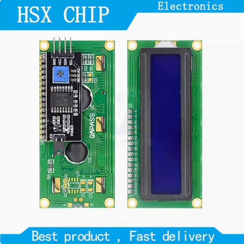 1602 LCD1602 LCD Module Blue / Yellow 16x2 Character LCD Display PCF8574 IIC I2C Interface 5V ...