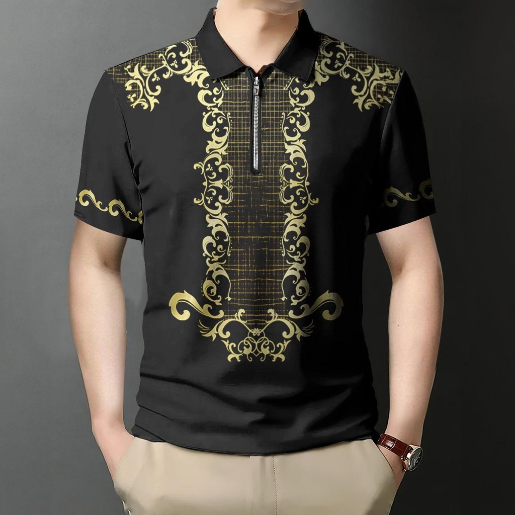 2025 Asean Attire for Men Ethnic Style Retro Lapel Short-sleeved Top ...