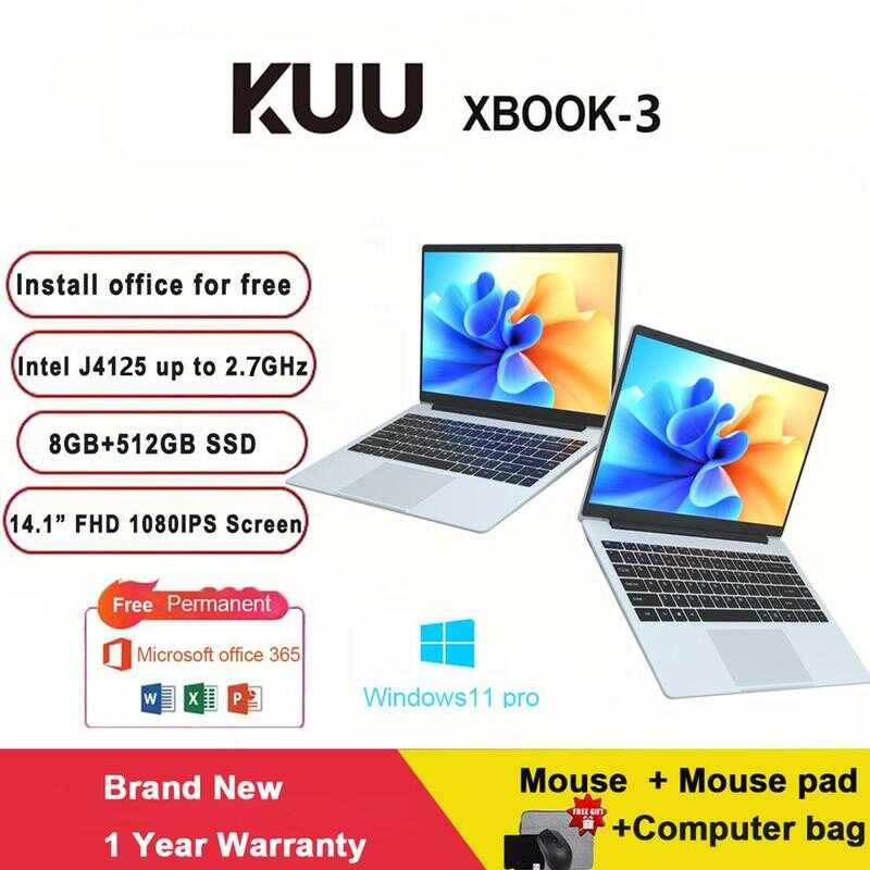 KUU Xbook-3 14.1 Laptop 8Gb RAM 128Gb-512Gb SSD 11Th Gen Intel ...