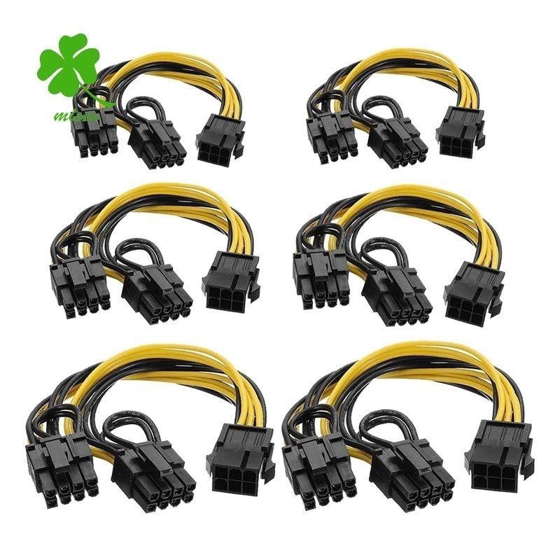 6 Pin to Dual PCIe 8 Pin Graphics Card PCI Express Power Adapter GPU ...