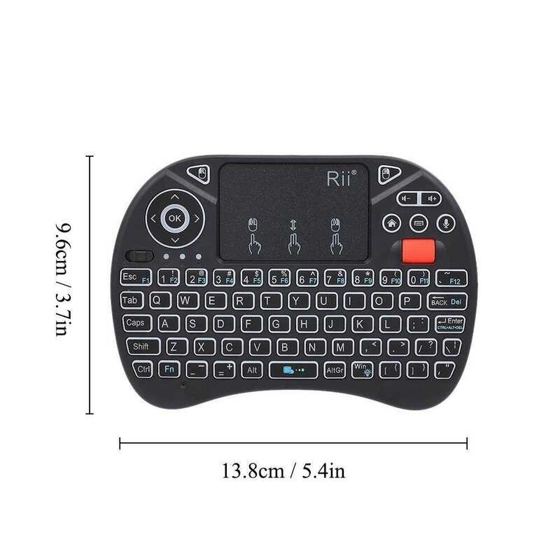 I8x Plus Rii 2.4Ghz Backlit Wireless Keyboard Touchpad Mouse Voice ...