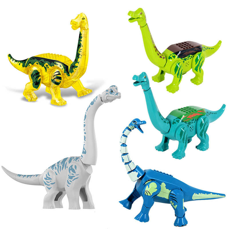 Dino MOC Jurassic World Grey Brachiosaurus Building Kits Bolcks Bricks ...