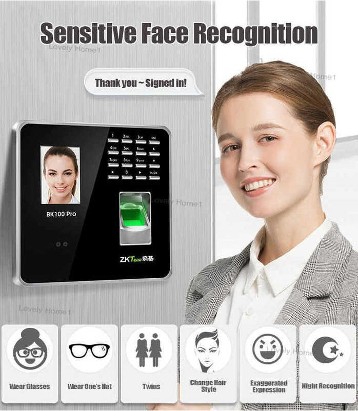 Employee Zkteco Biometrics Password Checking-In Reader RFID Door Access ...