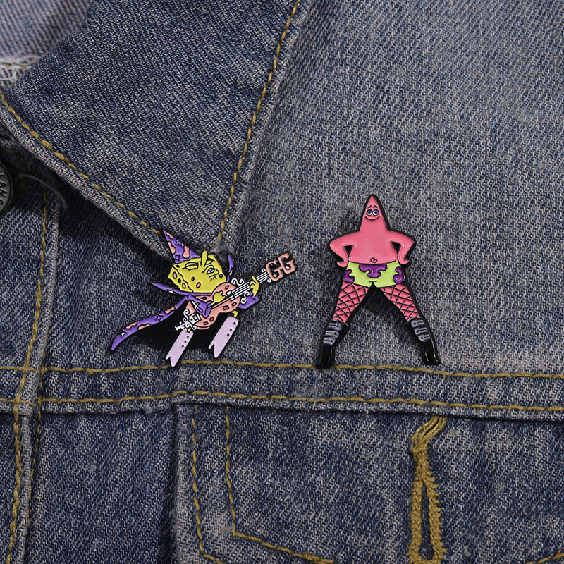 Funny Patrick Star Pins Brooches Cartoon Pin Anime SpongeBob ...