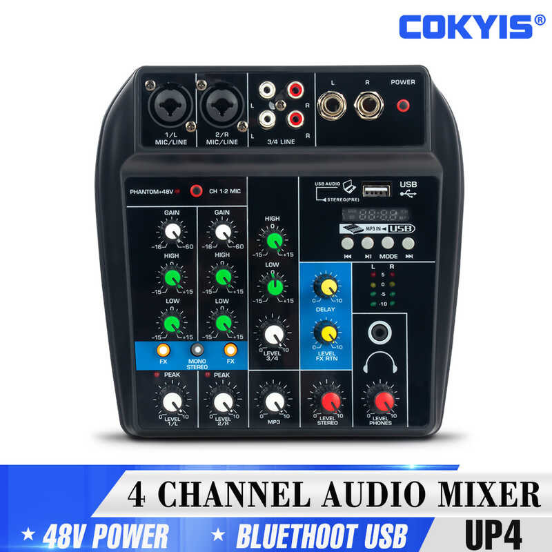 Audio Profesional 4 Channel Table Sound Card Para Sa Pc Desk Mixing ...