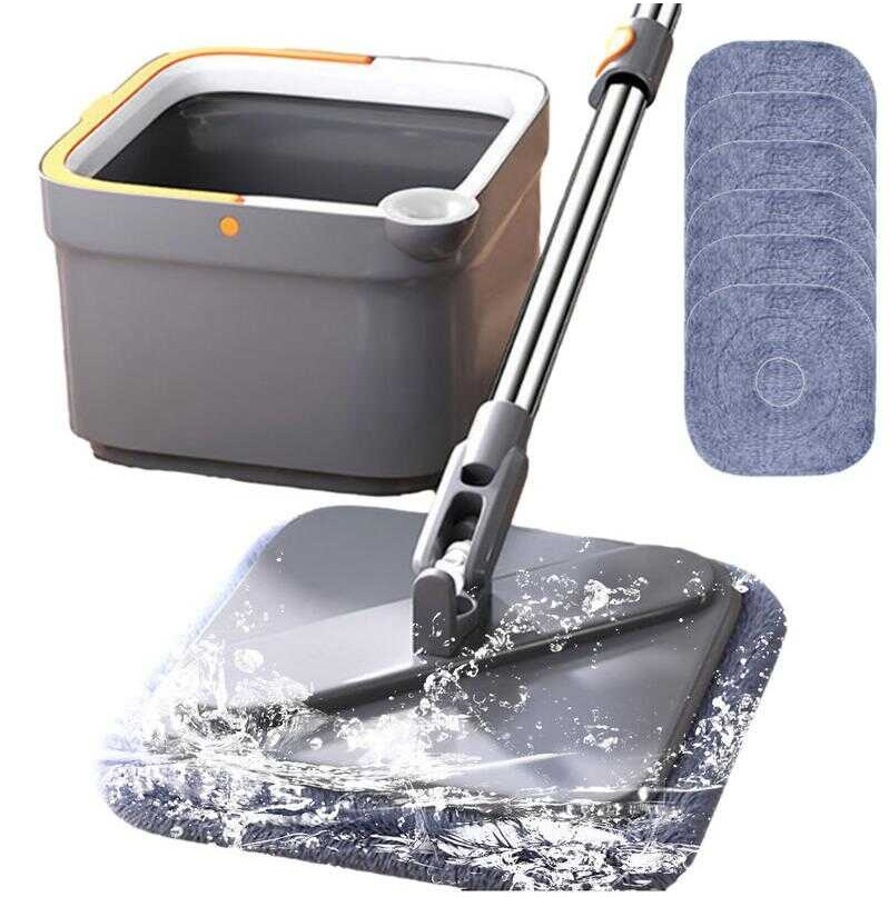Square Mop Telescopic 360 Rotating Water Absorption Self-Contained ...
