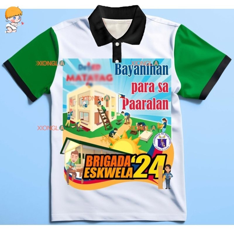BRIGADA ESKWELA'24 SUBLIMATED SHIRTS Design ( 1A) | Shopee Philippines
