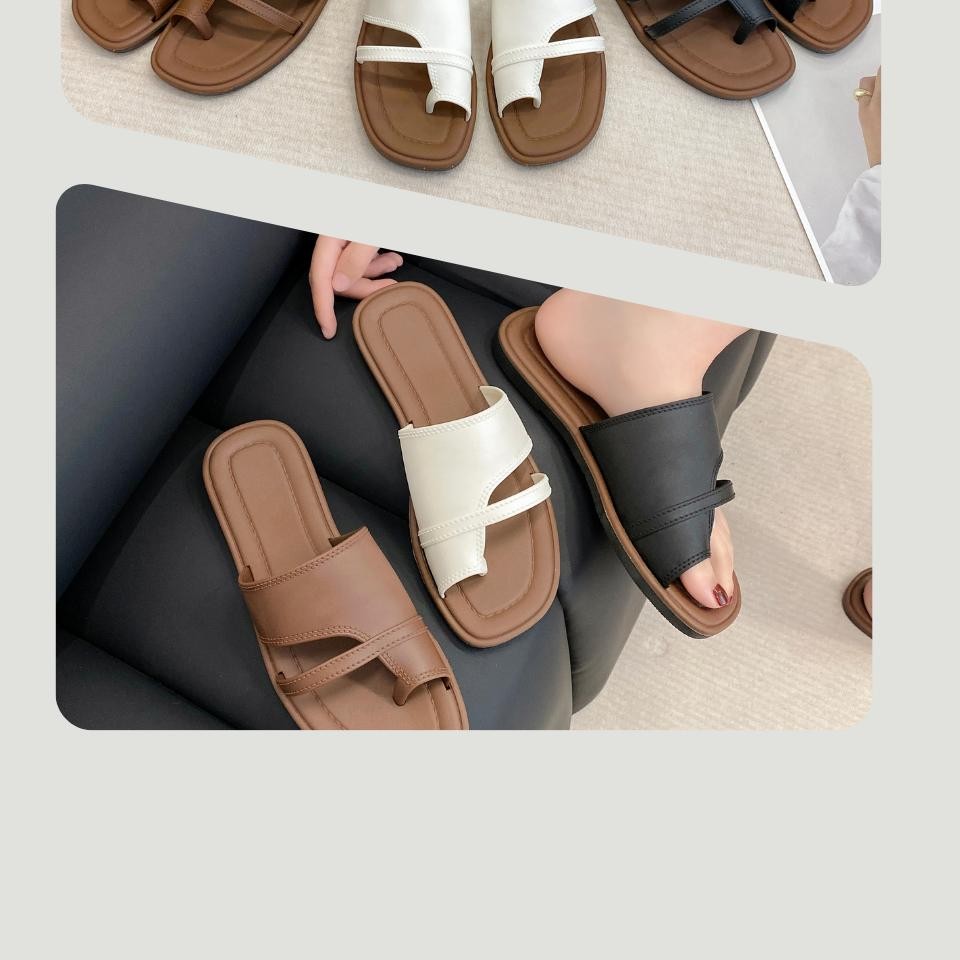 YOTO Casual Flat Sandals For Women One Finger Design Comfy Soft Strap ...
