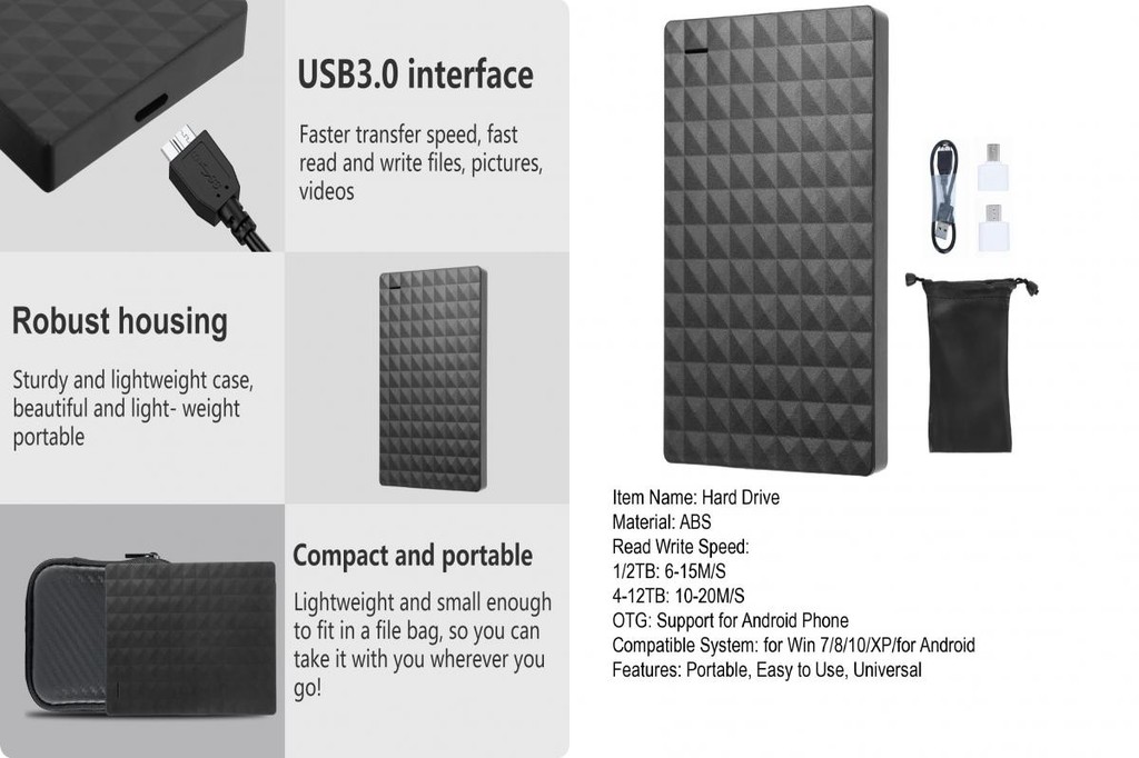 SPM High-speed Usb 3.0 Hard Disk Secure Data Backup Drive Ultra-fast ...