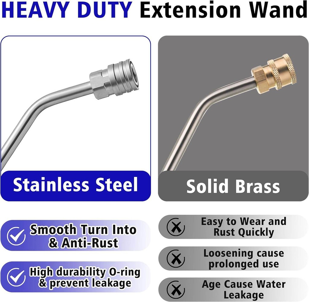 Curved Extension Wand with 1/4 Quick Plug Connector Lance Spear for ...