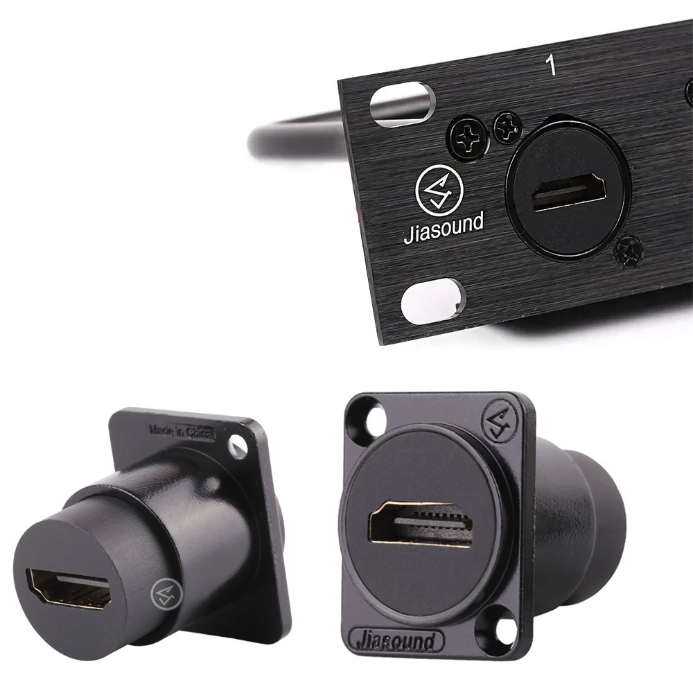 8 12 16 Way D Type Rack Patch Panel 1U Cabinet BNC SDI XLR Male Female ...