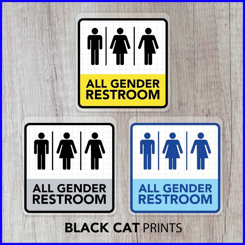 § All Gender and PWD Restroom Signs / Laminated Signages / Sign Boards ...