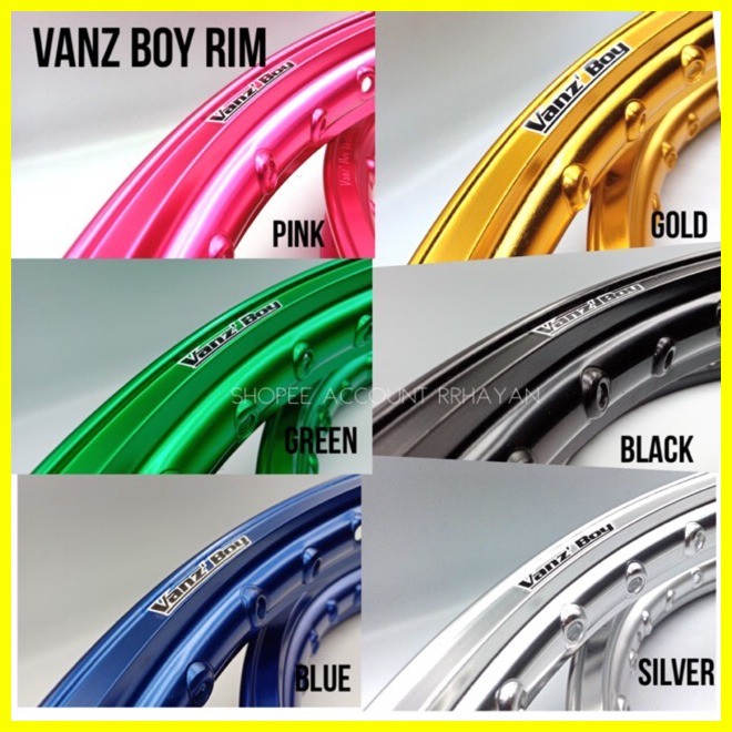 High Performance VANZBOY RIM PAIR ( 2PCS ) MADE IN THAILAND BROKEN SIZE ...