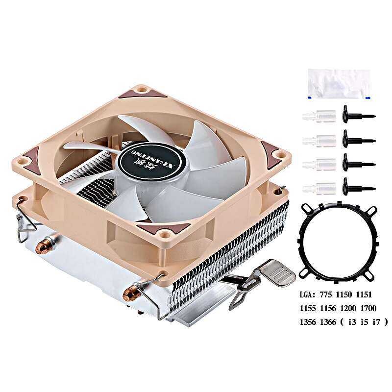 PC 3 5D Air-Cooled CPU Coog Fan Efficient Cooler 2 Heat Pipe Radiator ...