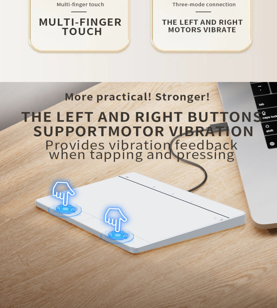 JOMAA Bluetooth Wired Wireless Touchpad Mouse for Windows Portable ...