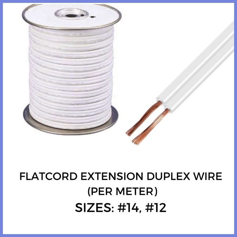 14 #12 FLATCORD EXTENSION DUPLEX WIRE (PER METER) | Shopee Philippines