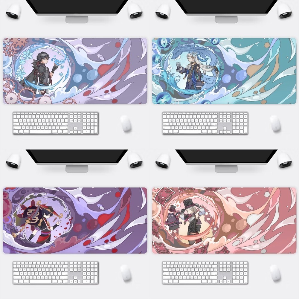 Genshin Impact Neuvillette Wriothesley Mousepad Office Large Small ...