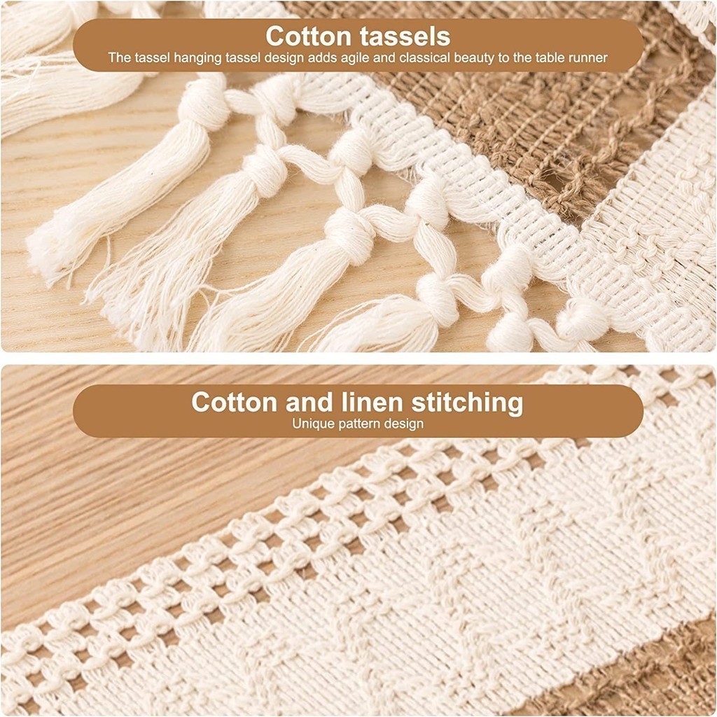 Table Cloth Macrame Table Runner Farmhouse Style Modern Farmhouse Decor ...