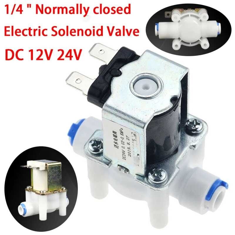 Electric 1/4"Normal Closed Solenoid Vae Magnetic Dc12v 24V Water Air Inlet Flow Switch Washing ...