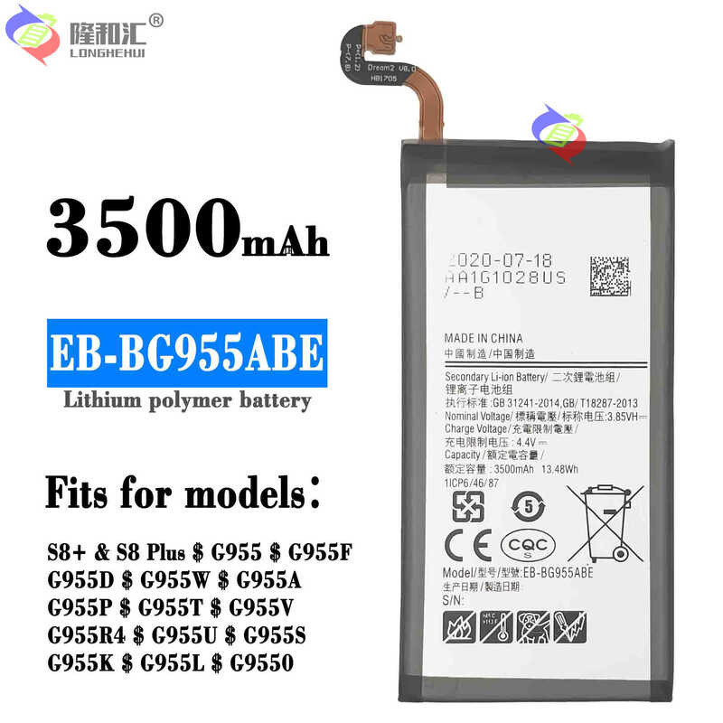 Samsung S8 PLUS S8+G955fd G9550/S8+2018 Eb-Bg955abe Battery +G955fd ...