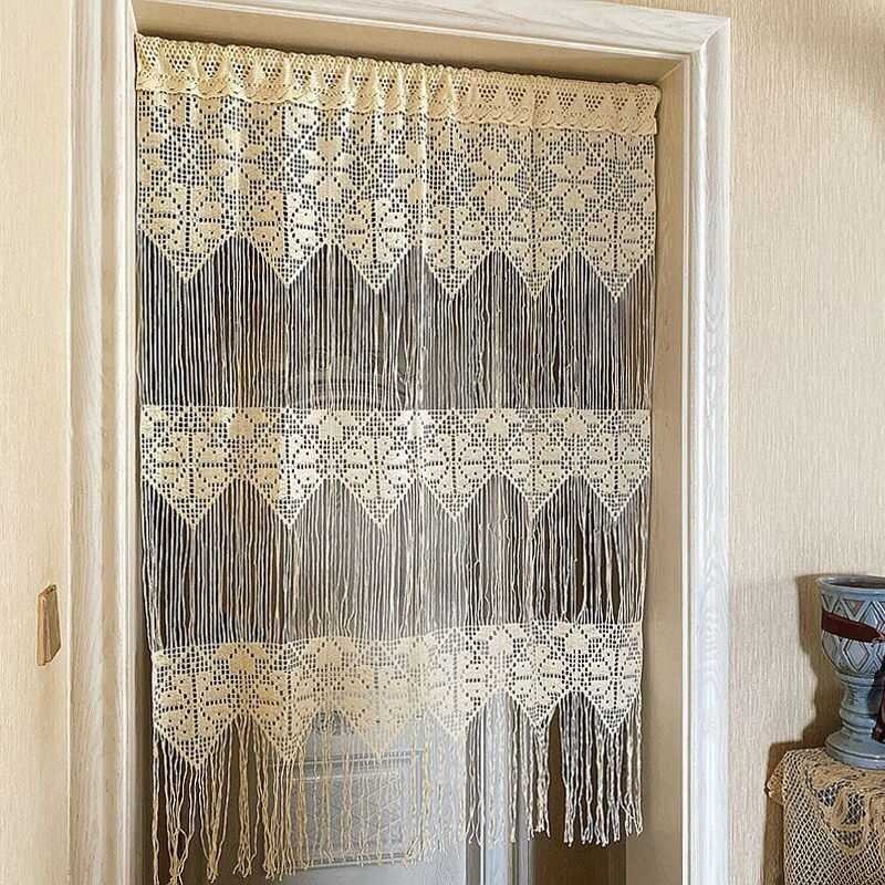 Pagweaving Bohemian Katuwa Produkto Magsuot Rod Hangin Kurtina Kumakain ...