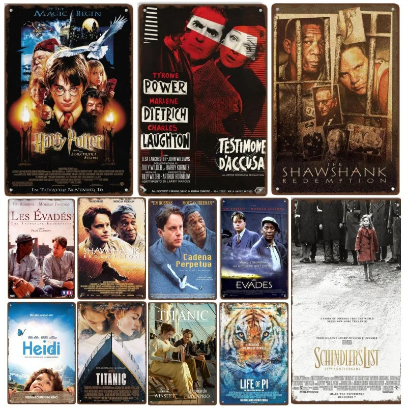 Classic Films Metal Sign Old Movie Shawshank Vintage Metal Posters ...