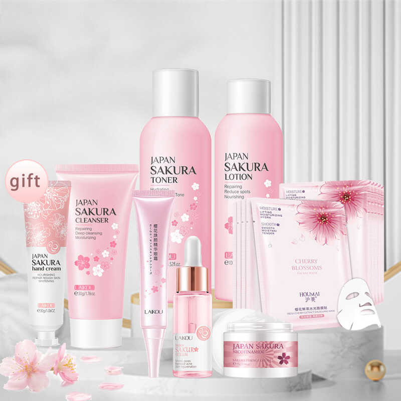 Sakura Kit Skin Care Set Facial Cleaner Face Fade Dark Circles Eye ...