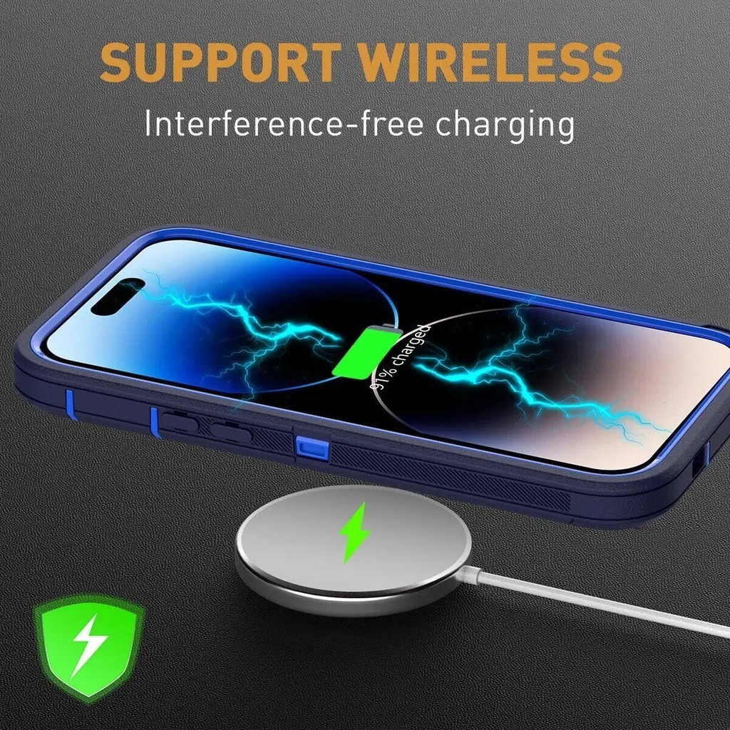 Armored Phone Case For iPhone 16 Pro Max 15 14 Pro Max 11 12 13 Pro Max ...