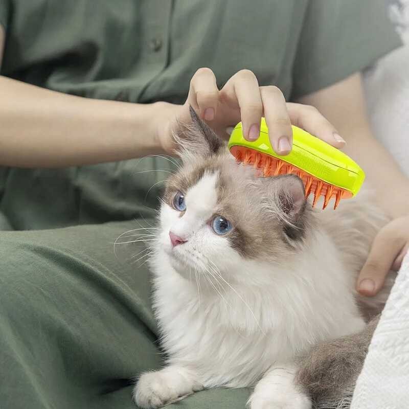 Ginagamit ng mga pusa ng steam brush, mga alagang-hayop na aso ng mga ...