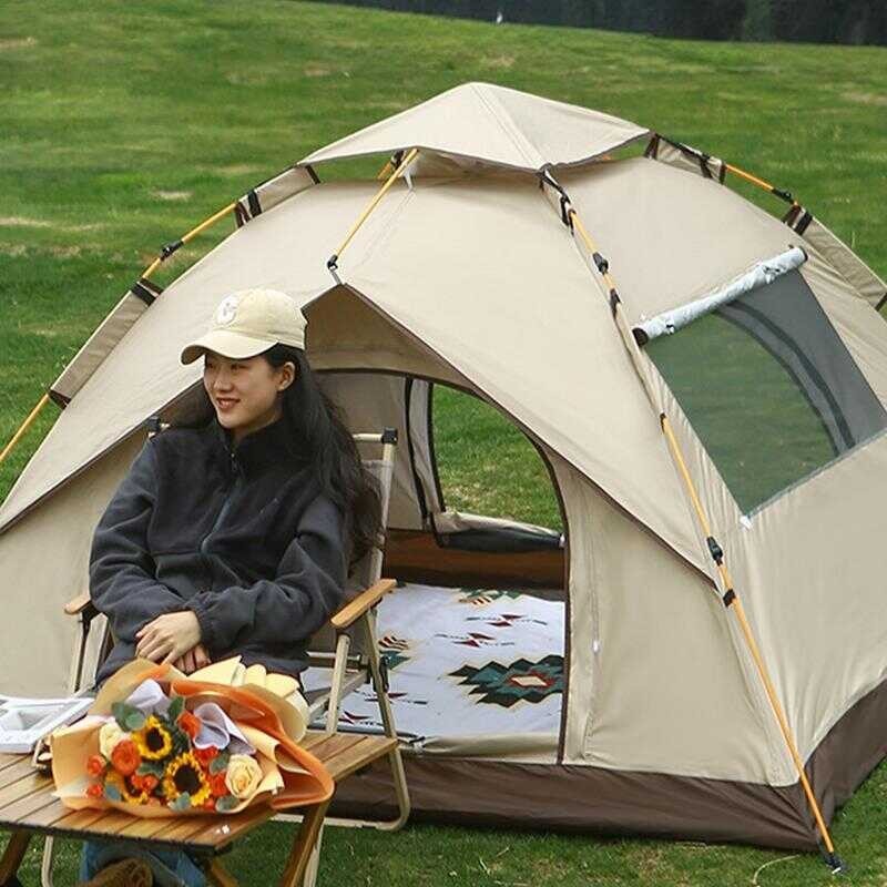 Pop Up 4 Seasons Waterproof Family Tent Quick-Opening Sun Protection ...
