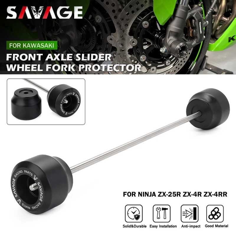 Motorcycle Front Axle Slider Para Sa KAWASAKI NINJA Zx-4R Zx-4Rr Zx-25R ...