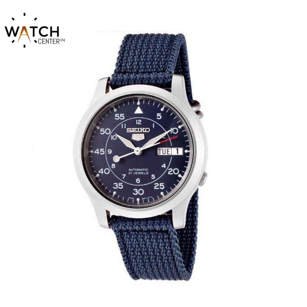 Seiko 5 Military Automatic Nylon SNK807K2 Men's Watch Blue Dial SNK807 ...