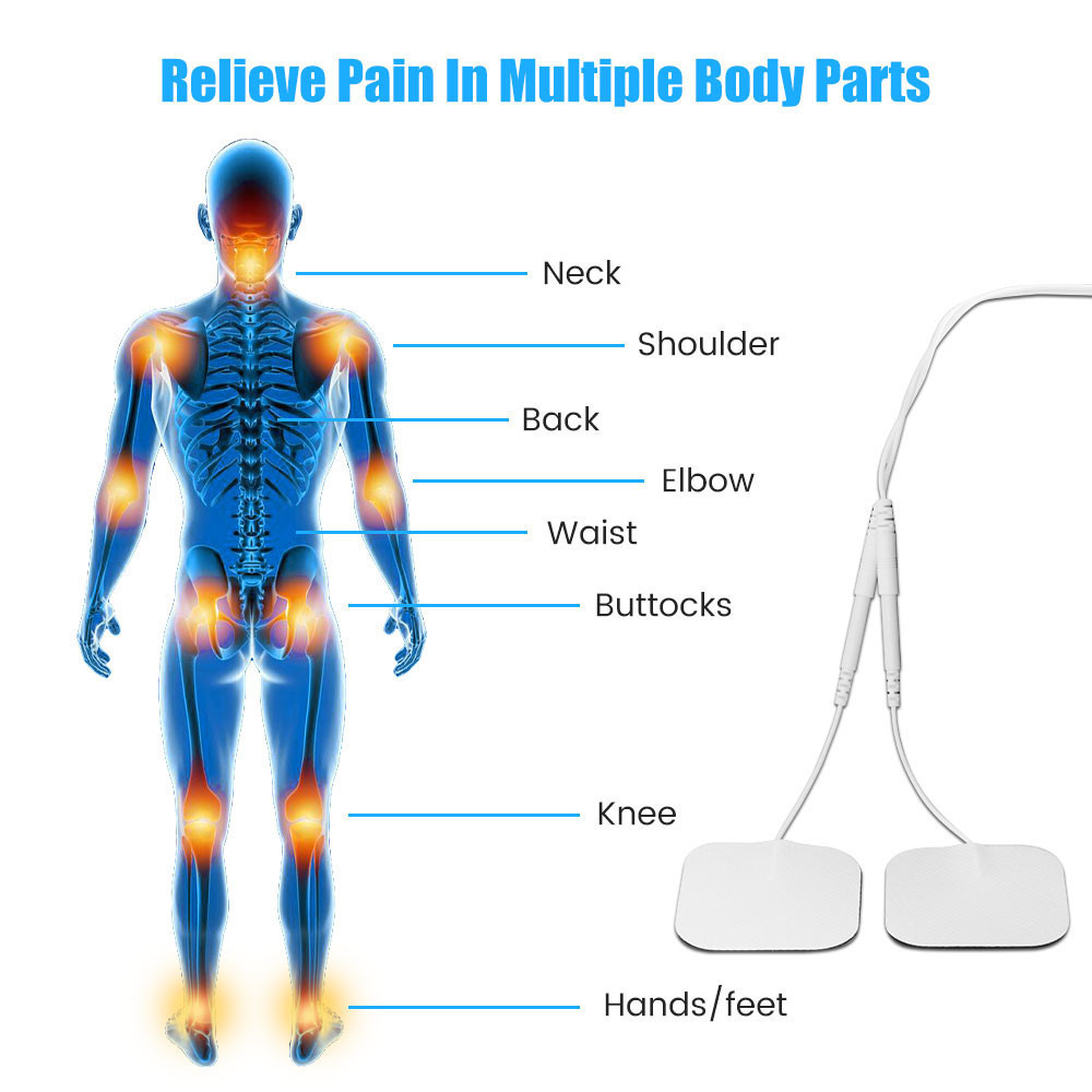 JBMBHC Electric Pulse Impulse Massager Machine Mini TENS PMS Muscle ...