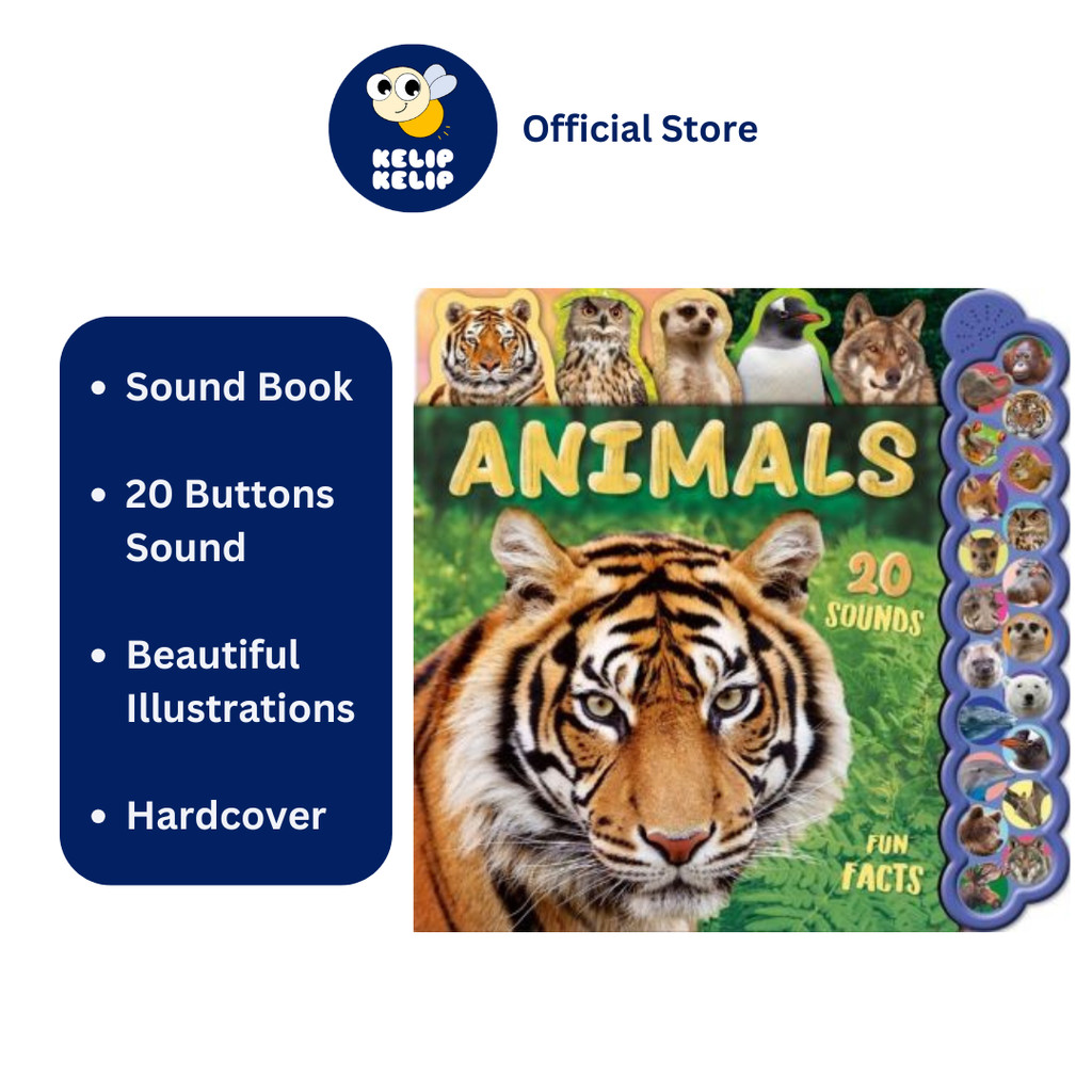 Noisy Animals 20 Sounds Book For Kids To Learn Fun Facts & Wild Animals ...