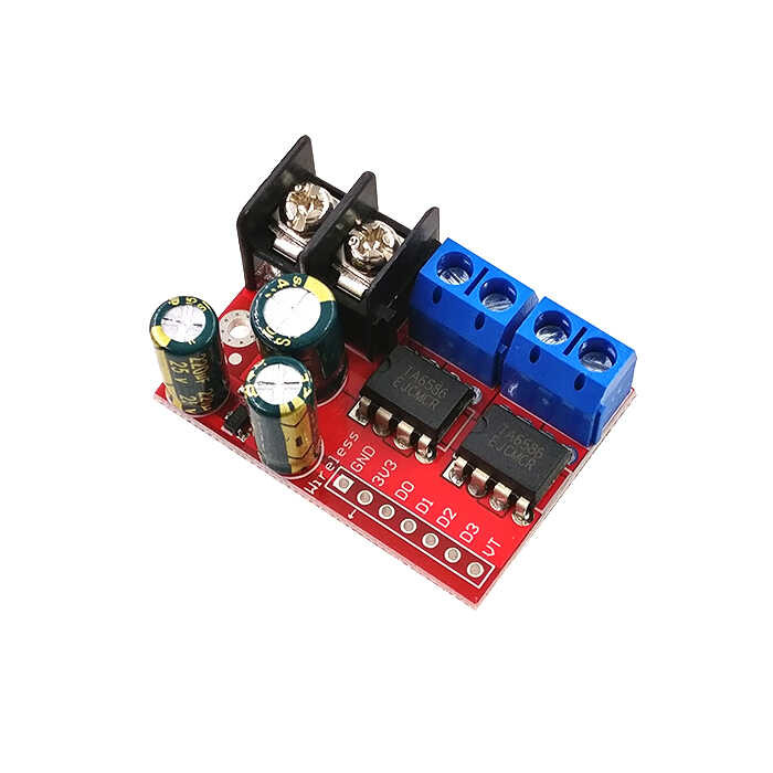 5A dual channel DC motor drive module with remote control for forward ...