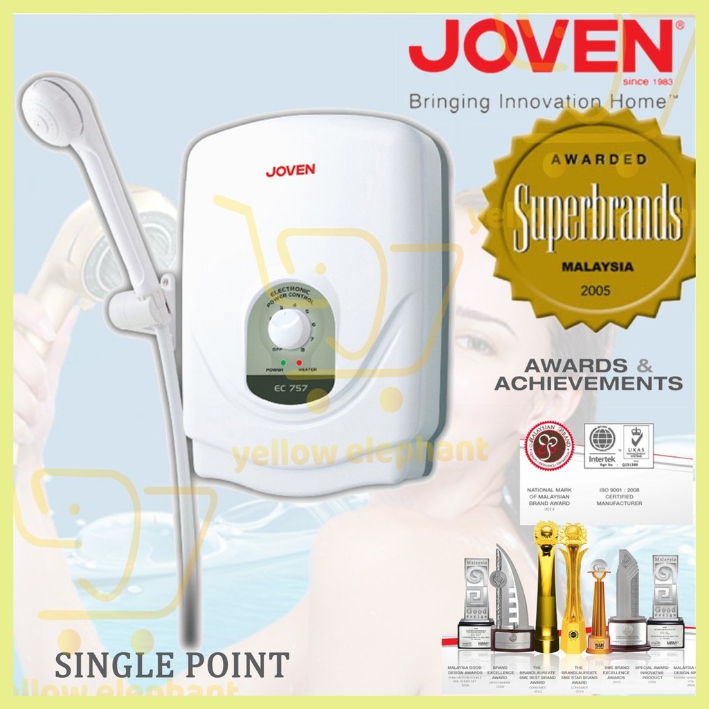 Joven EC757 & SF7 Instant Shower Water Heater (Single Point) (Plug & Wire Not Included) | Shopee ...