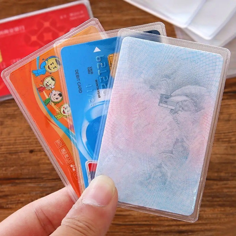 PVC ID Card Holders Bank Card Case Translucent Business Card Protection ...
